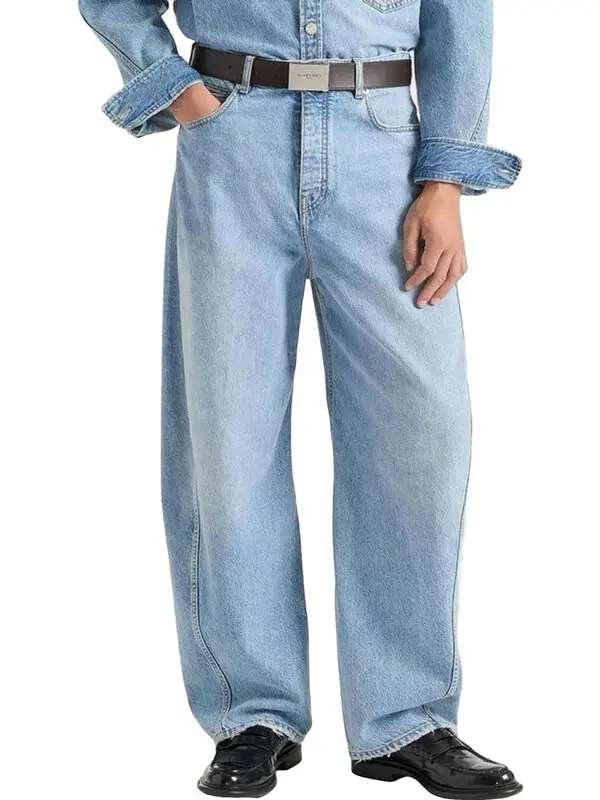 Givenchy Stone-washed Barrel-leg Jeans - 452-light