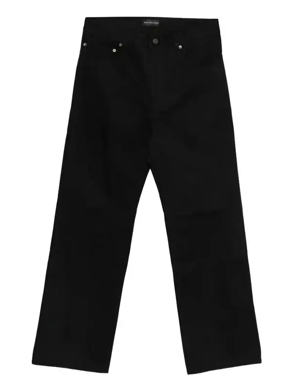 Balenciaga Buttoned Straight-leg Jeans - Black