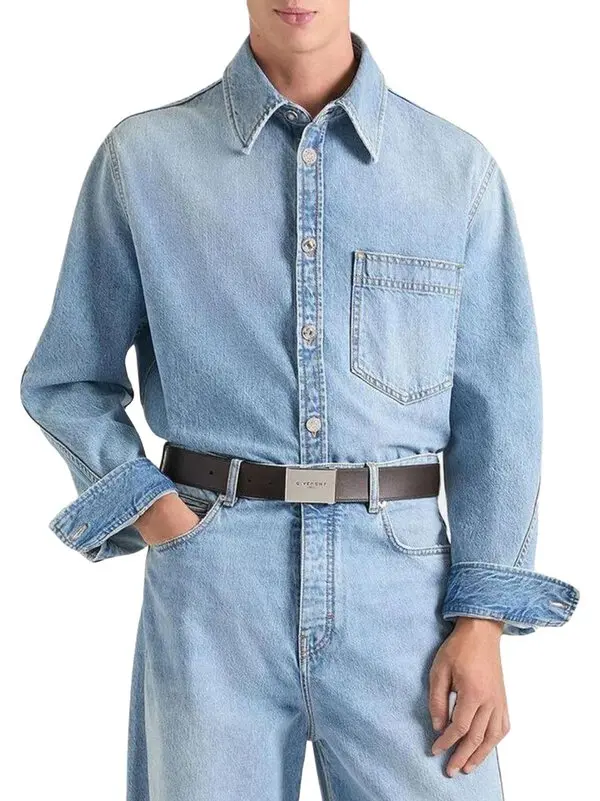 Givenchy Apos;s Stone-washed Denim Shirt - 452-light
