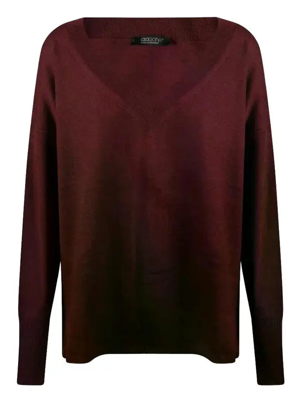 ARAGONA V-neck Sweater - Red