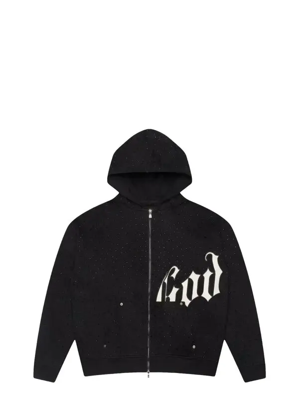 GODSPEED Logo Zip Up Hoodie - Black