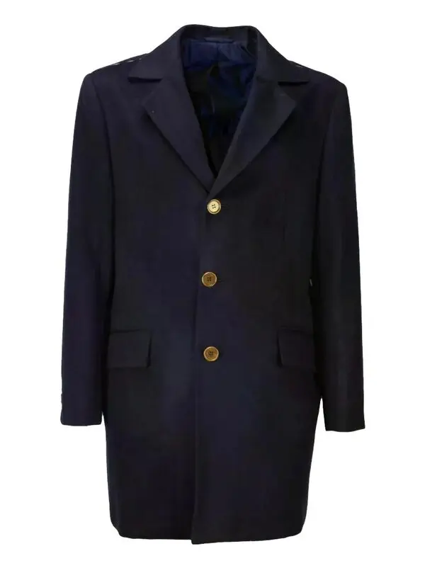 Kiton Single-breasted Coat - Blue