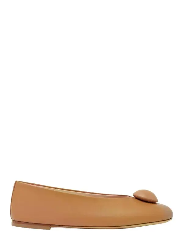 Fabiana Filippi Appliqué Ballerina Flats - Brown