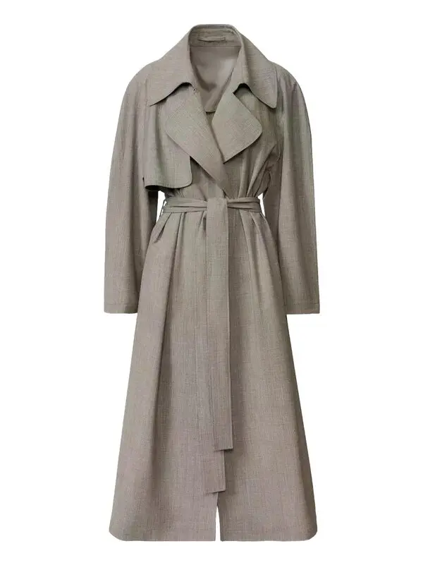 Fabiana Filippi Belted Collar Trench Coat - Grey