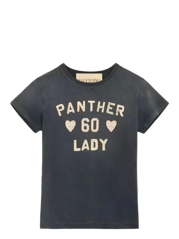 Valentino Garavani Panther Lady-print T-shirt - Grey