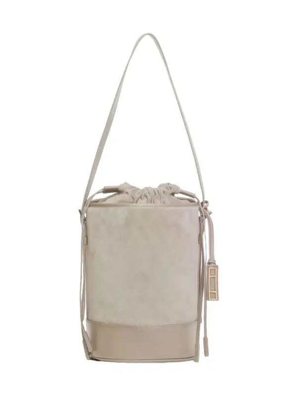 Fabiana Filippi Panelled Bucket Bag With Drawstring Fastening - Neutrals