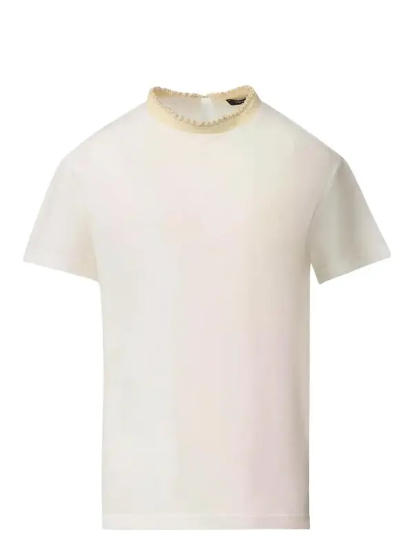 Fabiana Filippi Scalloped-collar T-shirt - White