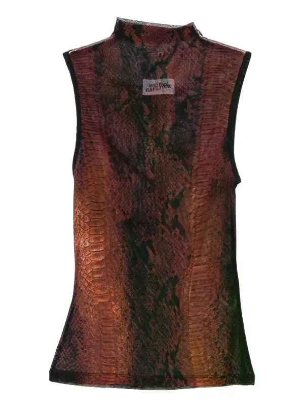Jean Paul Gaultier Animal-print Top - Brown