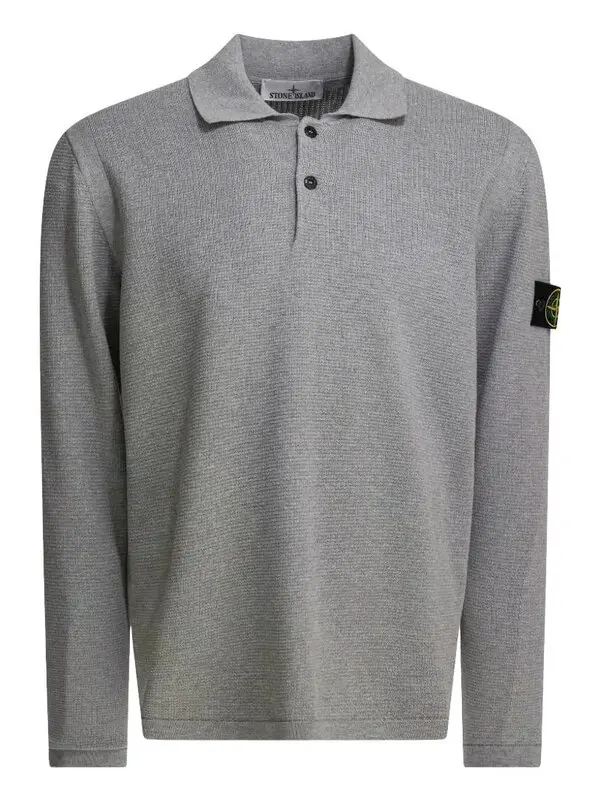 Stone Island Long-sleeve Polo Shirt - Grey