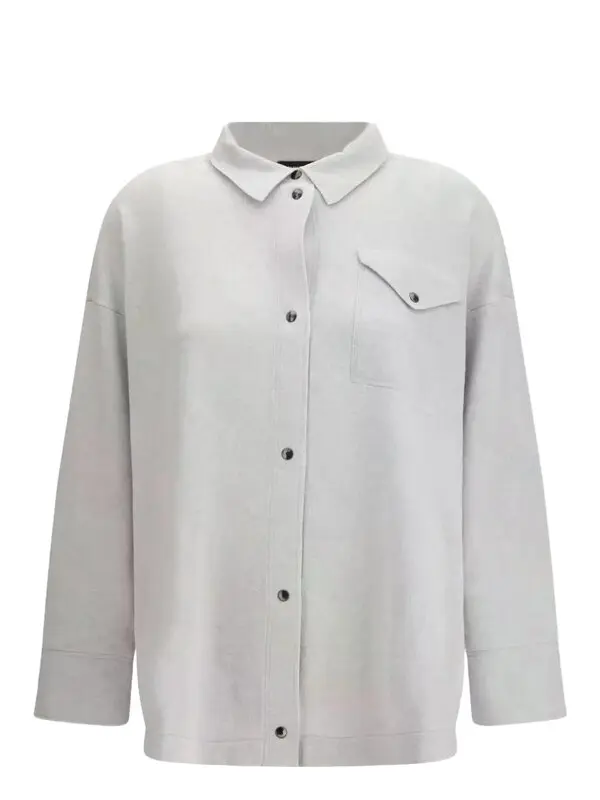 Fabiana Filippi Patch-pocket Button Knit Shirt - Grey
