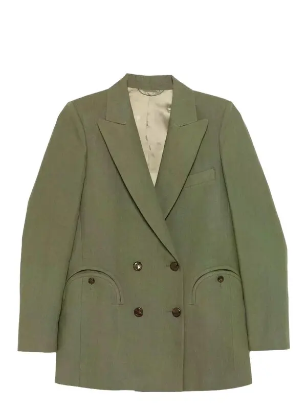 BLAZÉ MILANO Midday Double-breasted Blazer - Green