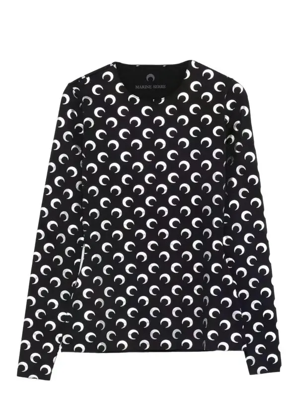 MARINE SERRE Moon-print Top - Black