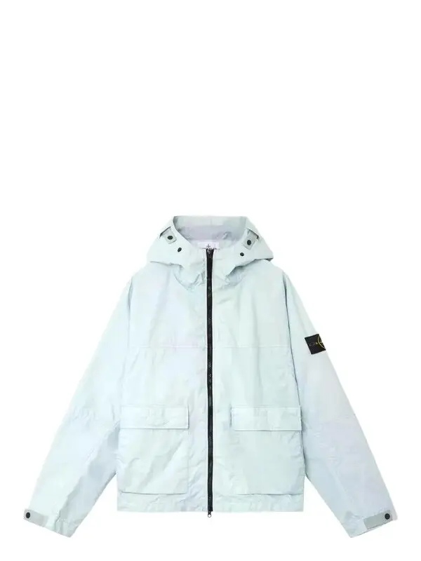Stone Island Logo-patch Hooded Jacket - Blue