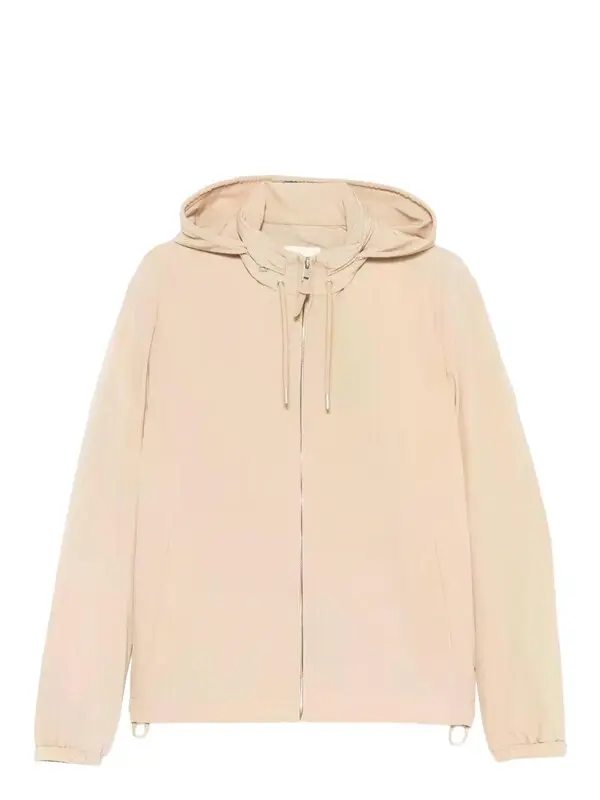 Sandro Hooded Zip-up Jacket - Neutrals
