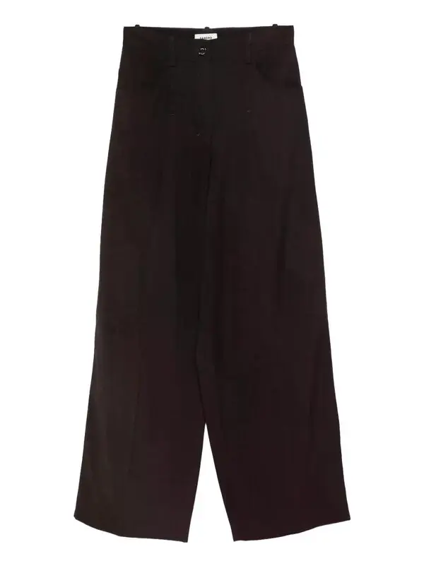 Sandro High-waisted Palazzo Pants - Brown