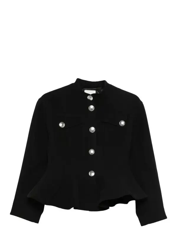 Sandro Peplum Hem Jacket - Black