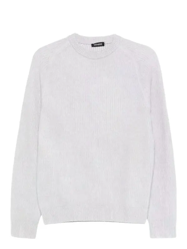 CENERE GB Ribbed Knit Sweater - Grey