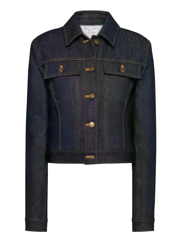 Thom Browne Pointed-collar Denim Jacket - Blue