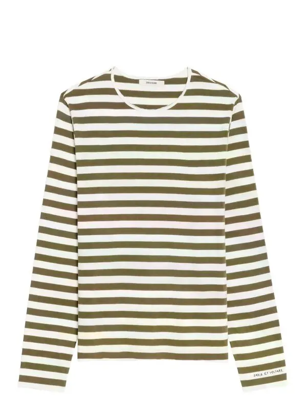 Zadig&Voltaire Long-sleeved Striped T-shirt - Green