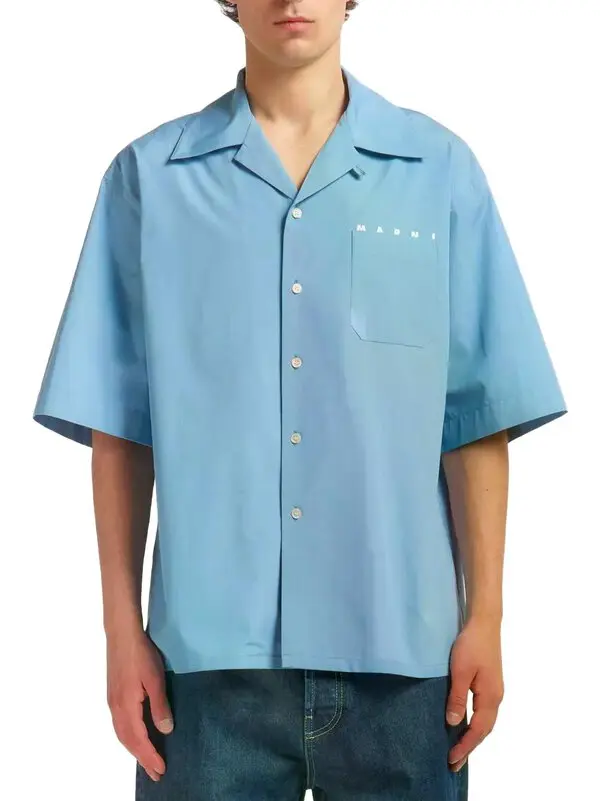 Marni Logo Pocket Shirt - Blue