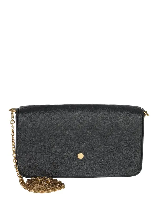 LOUIS VUITTON Monogram Empreinte Félicie Pochette - Black