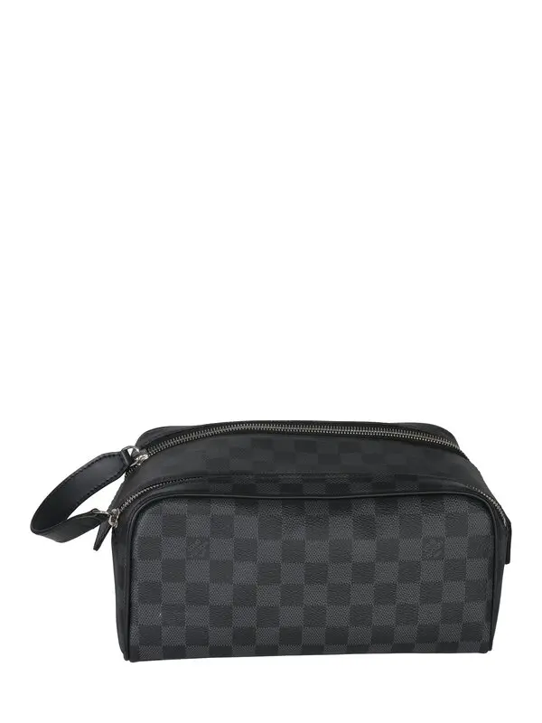 LOUIS VUITTON Damier Graphite Canvas Dopp Kit - Black