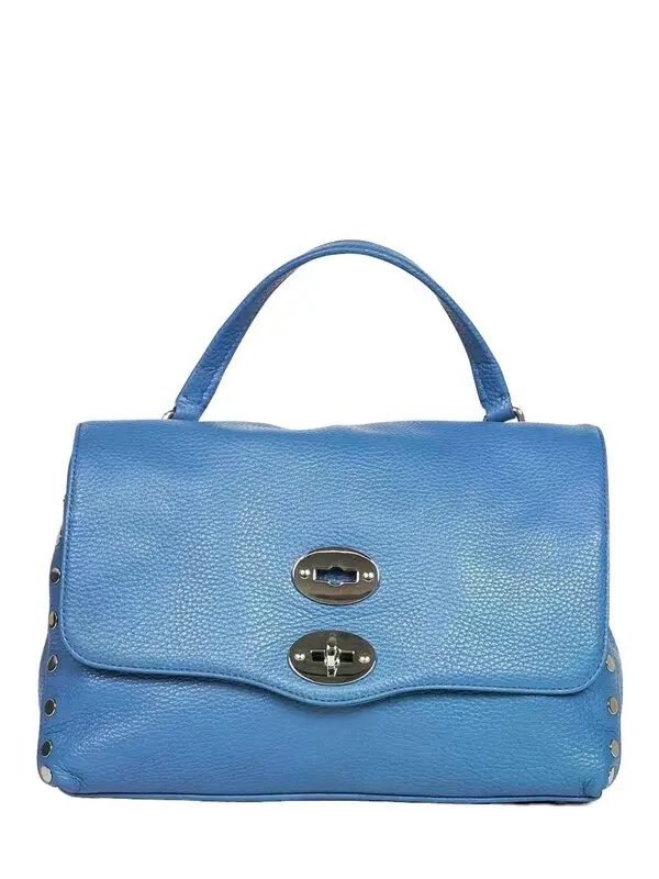 ZANELLATO Small Postina Leather Tote - Blue
