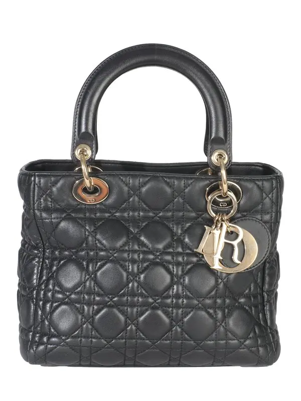 Dior Lambskin Cannage Lady - Black