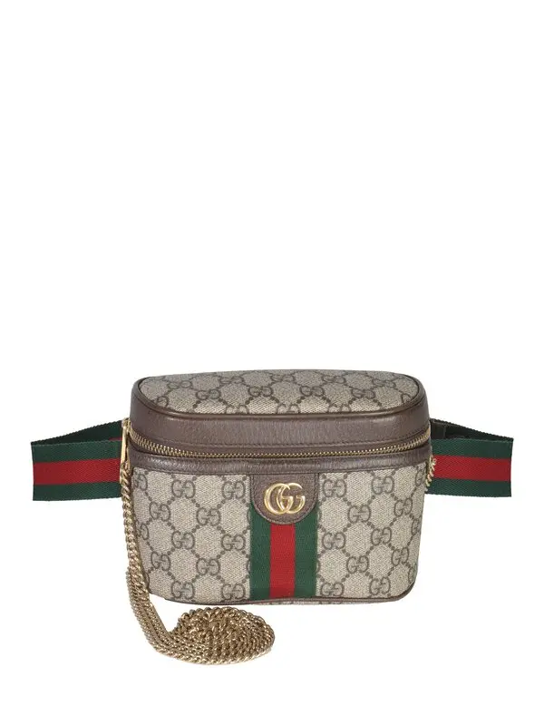 Gucci Gg Coated Canvas Ophidia Belt Bag - Brown