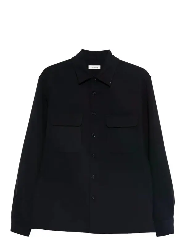 Sandro Chest-pocket Shirt - Blue
