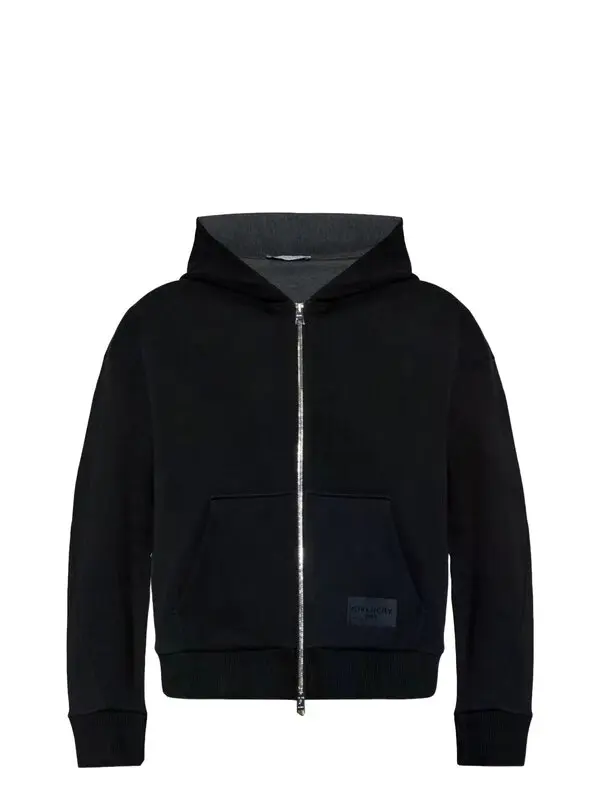 Givenchy Hooded Zip Up - Black