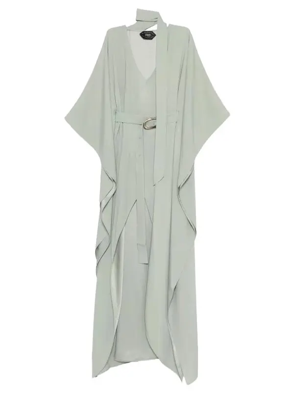 TALLER MARMO Belted Tie-detail Maxi Dress - Green