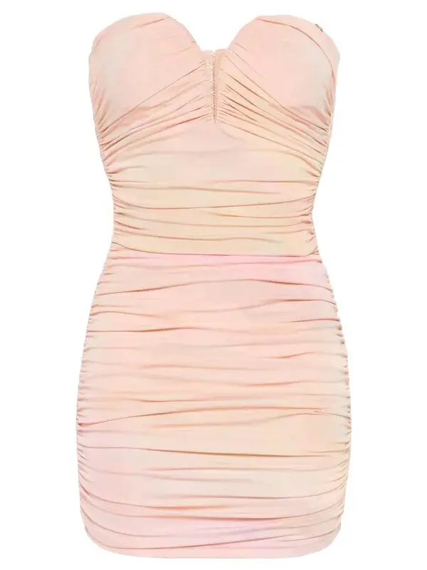 Elisabetta Franchi Sweetheart-neckline Ruched Mini Dress - Pink