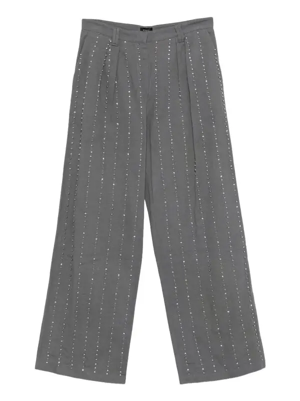 Pinko Penny Embellished Trousers - Grey