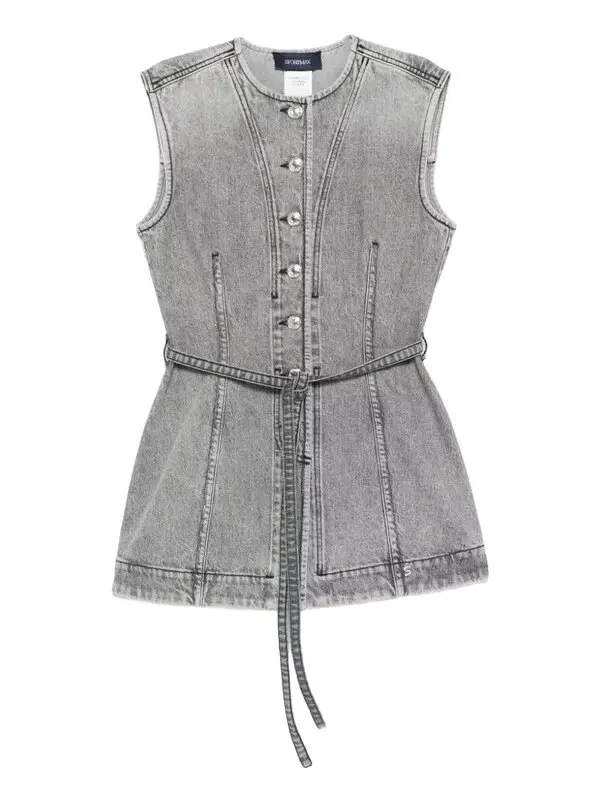 Sportmax Belted Vest - Grey