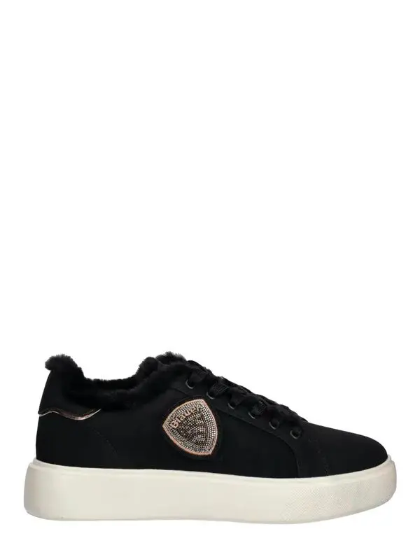 BLAUER. Venus Faux-fur-trim Sneakers - Black