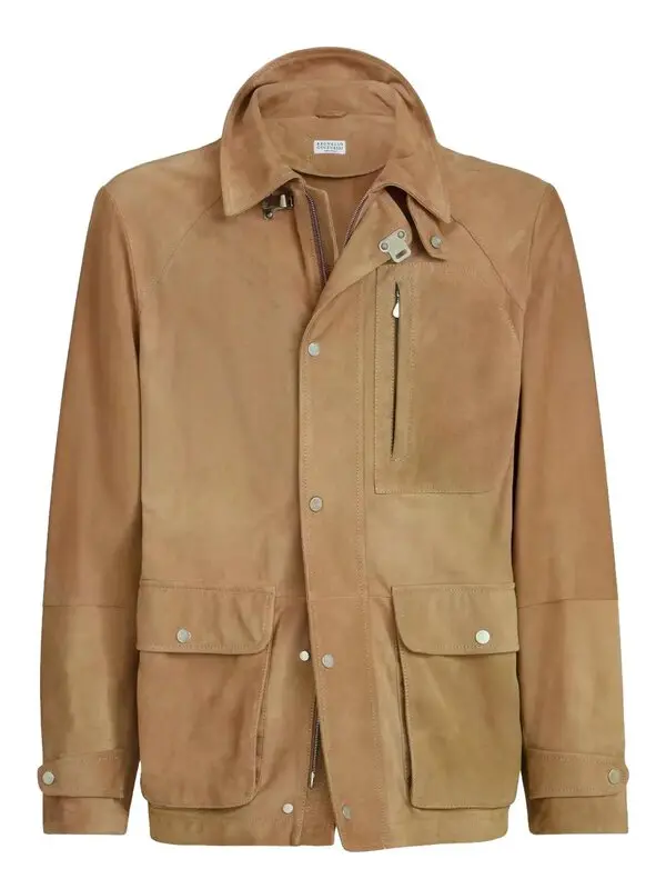 Brunello Cucinelli Suede Jacket - Brown