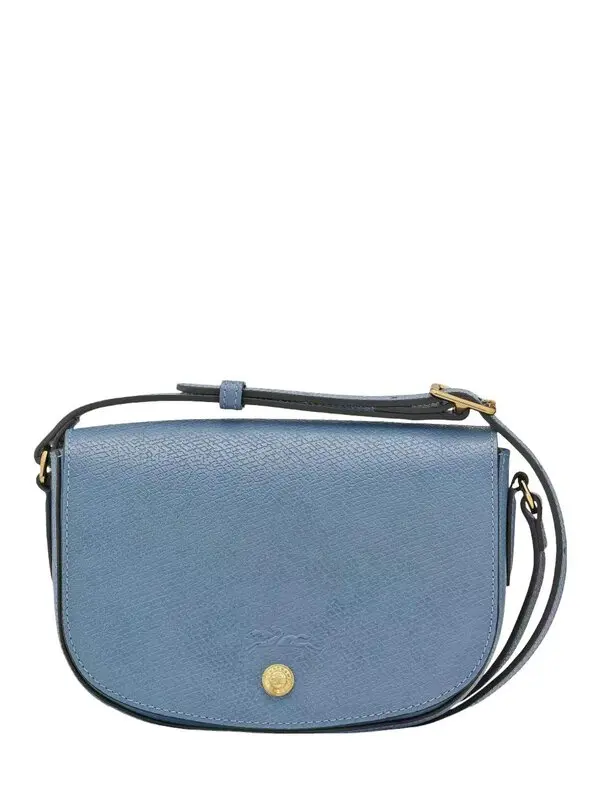 Longchamp Embossed Leather Crossbody Bag - Blue