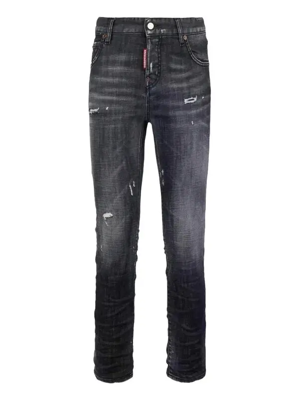 Dsquared2 Distressed Wash Jeans - Grey