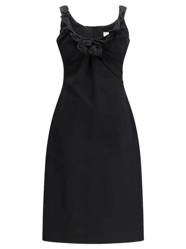 Magda Butrym Flower-appliqué Dress - Black