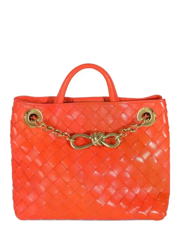 Bottega Veneta Small Andiamo Intrecciato Tote Bag - Orange