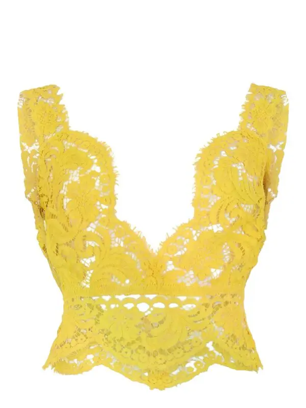 Dsquared2 Sophie Lace Top - Yellow