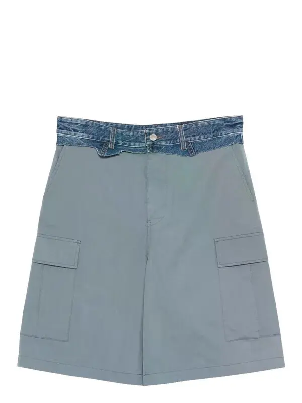 MAISON MARGIELA Denim-panel Cargo Shorts - Blue