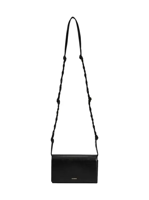 JIL SANDER Logo-detail Shoulder Bag - Black