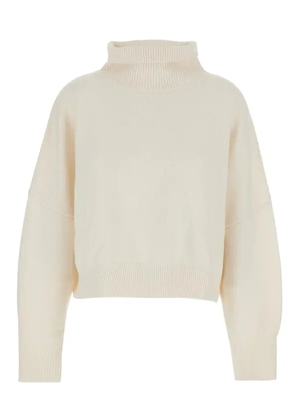 Loulou De Saison Luke High Neck Wool And Cashmere Sweater - White