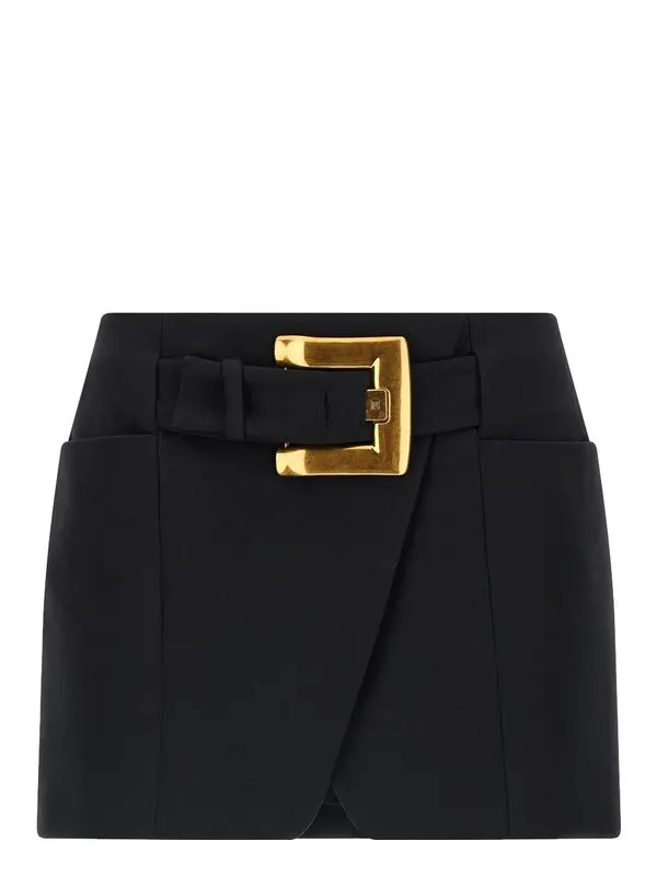 Balmain Anthem Mini Skirt - Black