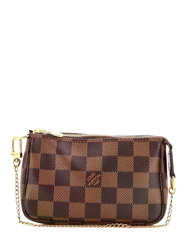 LOUIS VUITTON Pochette Accessoires Damier Mini Clutch - Brown