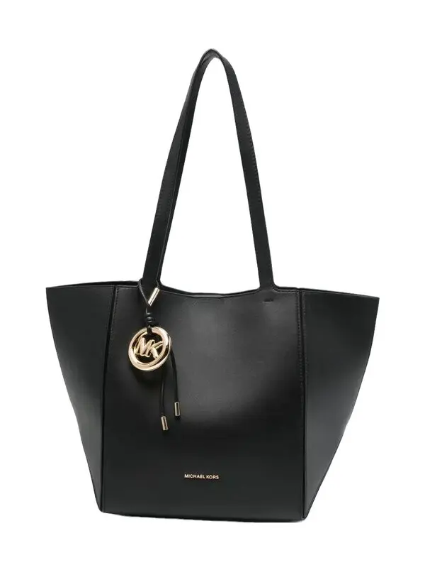 Michael Kors Logo-detail Leather Shoulder Bag - Black