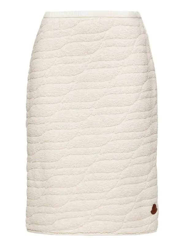 Moncler Teddy Knee-length Padded Skirt - White