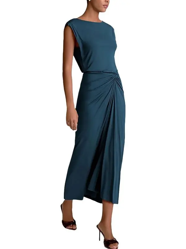 M.M.LAFLEUR Zita Light Jersey Dress - Moroccan Blue